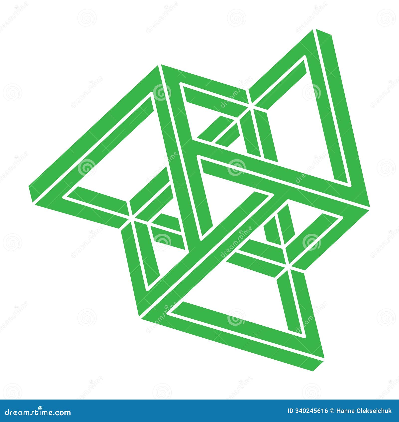 Illusion Shapes. 3d Geometry Objects. Optical Illusion Figures. Sacred ...