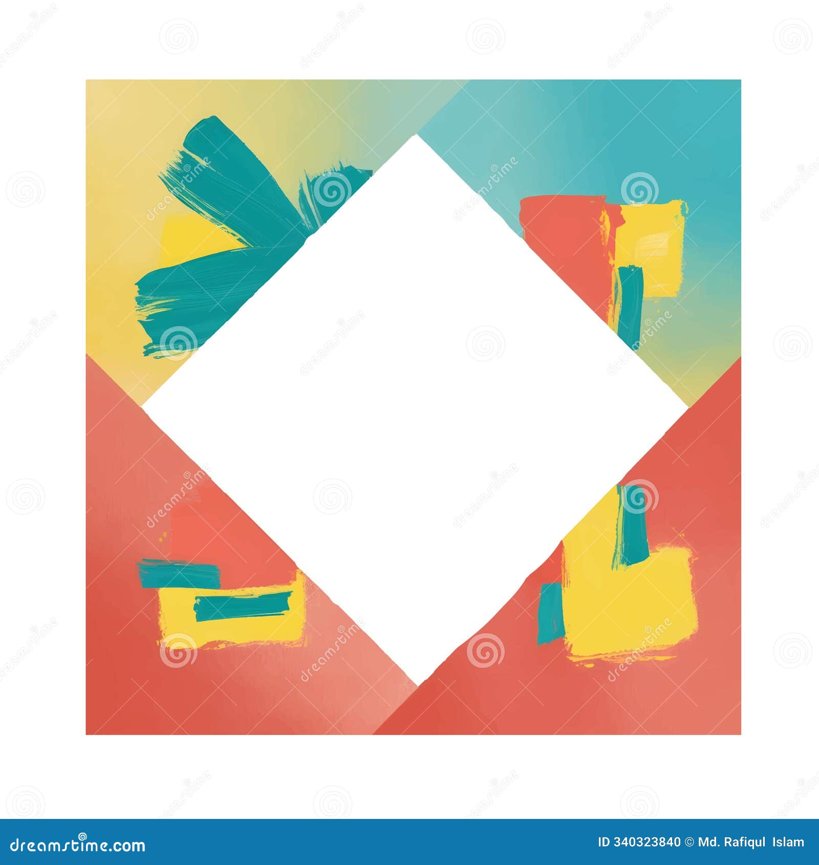 A Colorful Invitation Card with Simple Design Stock Illustration ...