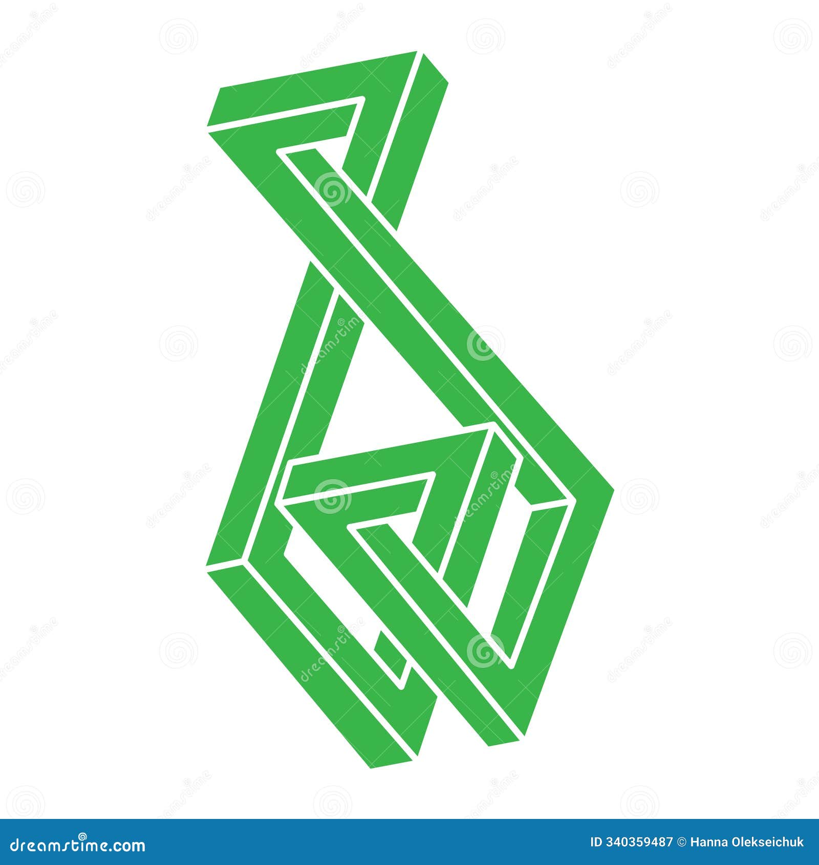 Illusion Shape. Escher Paradox. 3d Geometry. Optical Illusion Figure ...