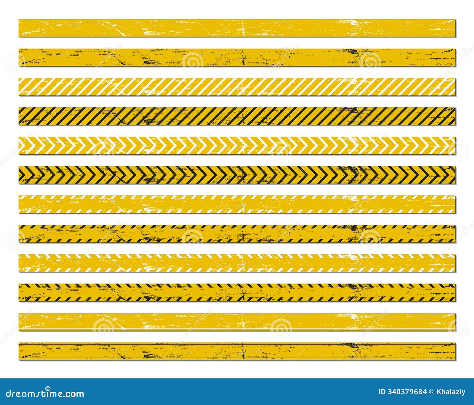 Old Grunge Warning Sticky Tapes, Yellow Attention Zone Stripes, Vector ...
