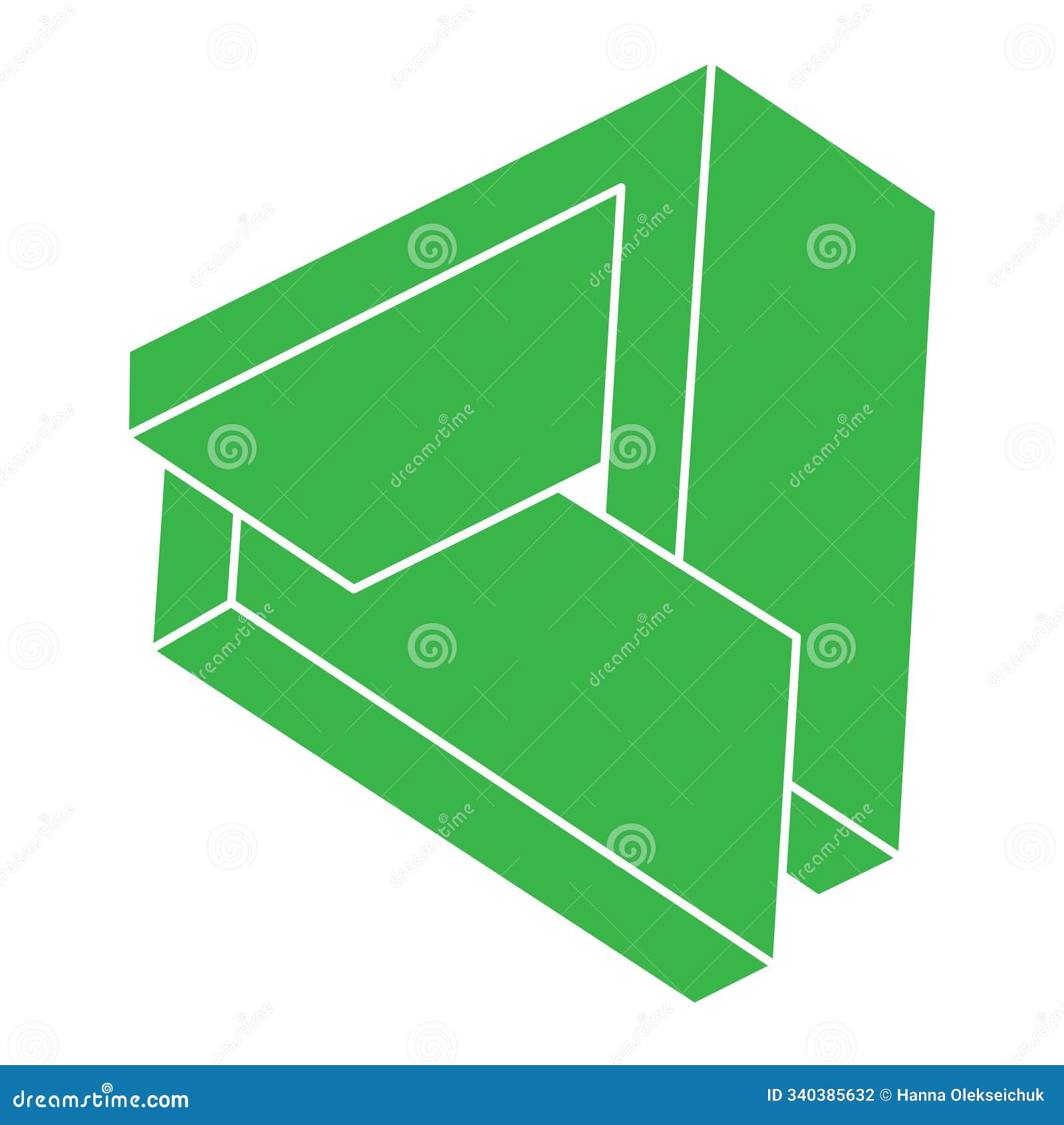 Illusion Shape. Escher Paradox. 3d Geometry. Optical Illusion Figure ...