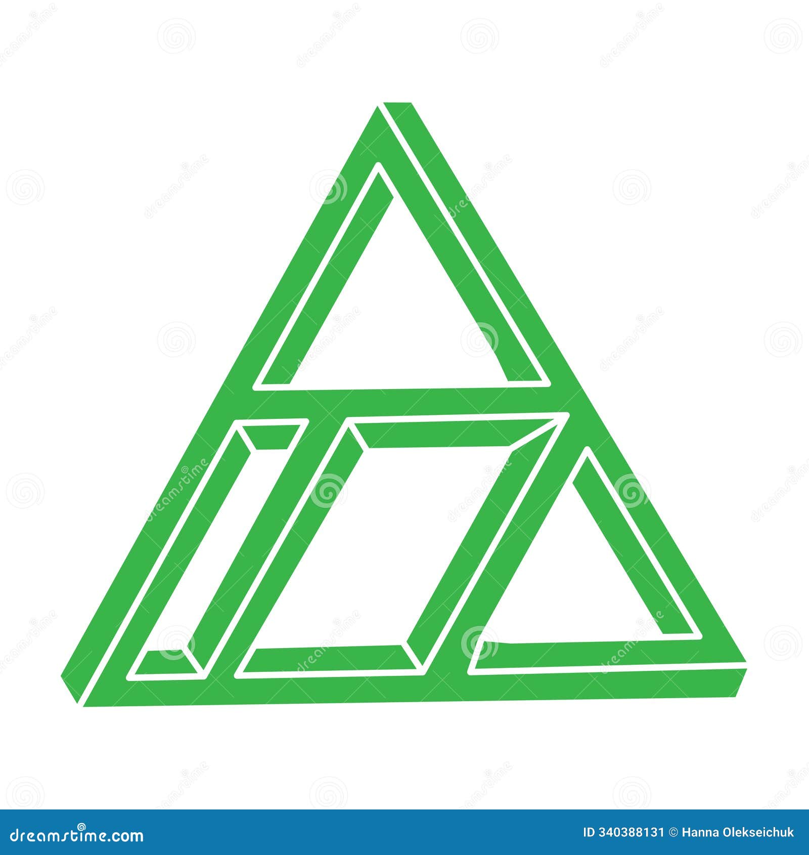 Optical Illusion Triangle. Impossible Shapes. Sacred Geometry Figures ...