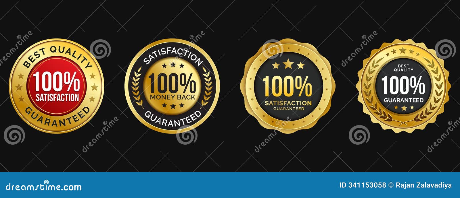 100 Percent Premium Quality Satisfaction Guaranteed. Stock Vector ...