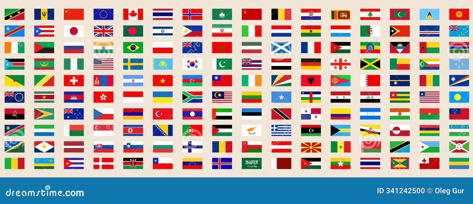 All Countries Flag Set. World Flags. National Flags Set Stock ...