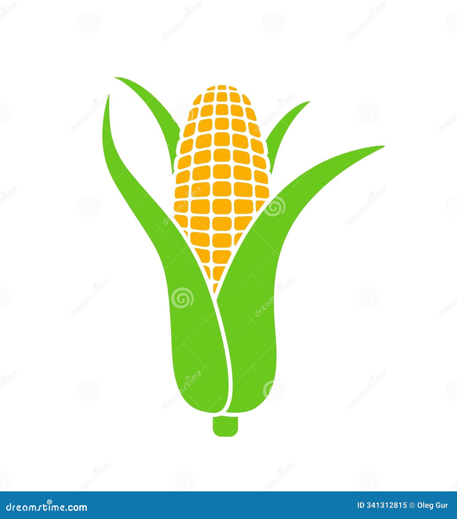 Corn Logo. Isolated Corn on White Background Stock Illustration ...