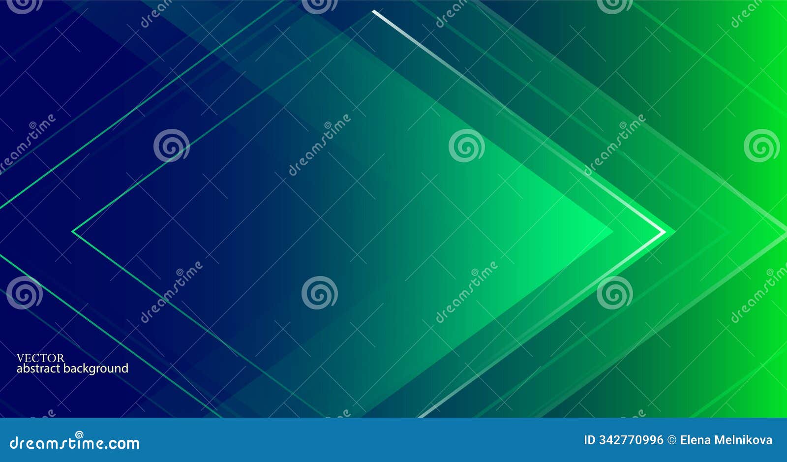 Abstract Gradient Blue-green Background with Neon Effect Stock Vector ...