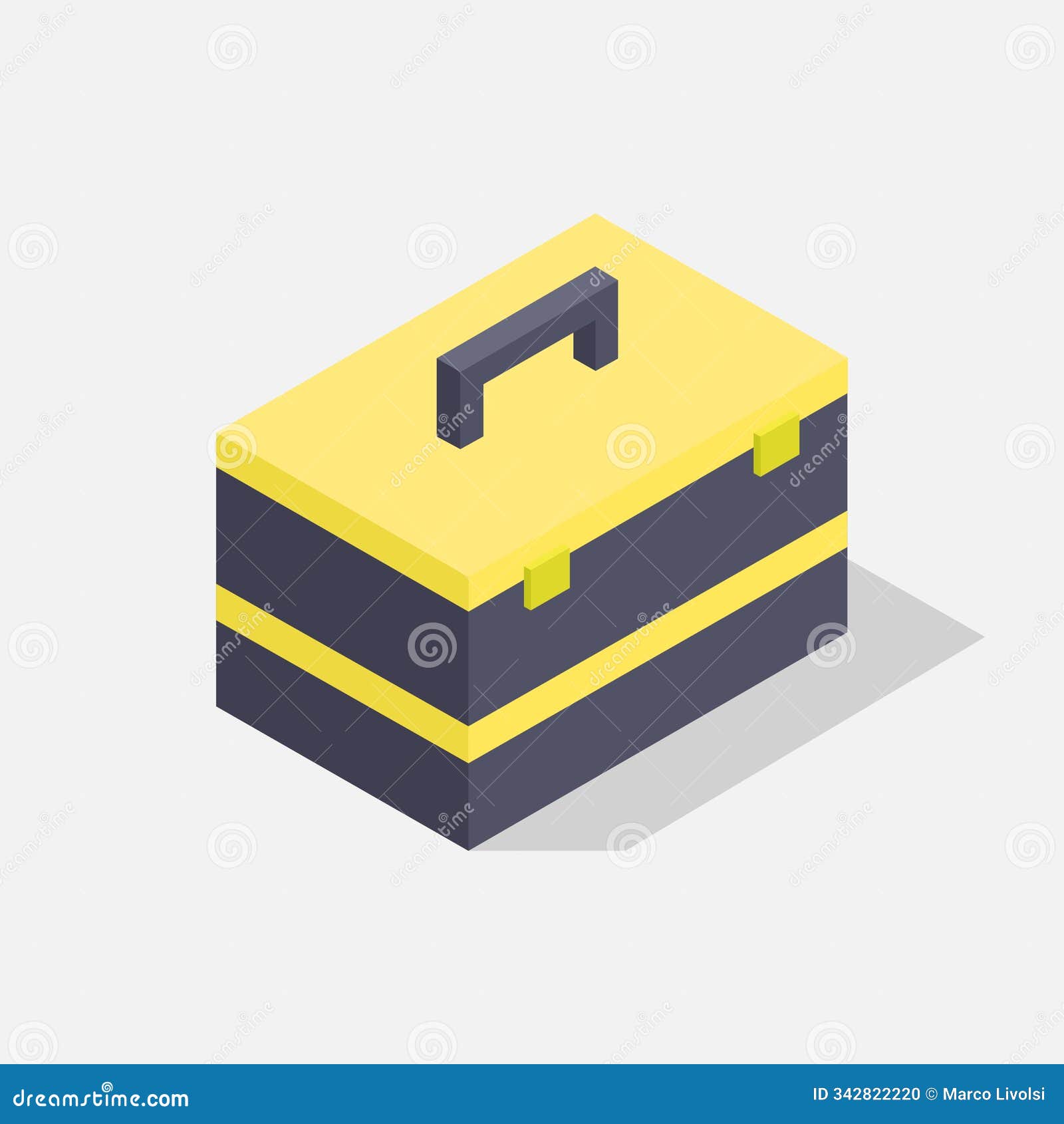 Illustrated Isometric Toolbox Stock Illustration - Illustration of ...