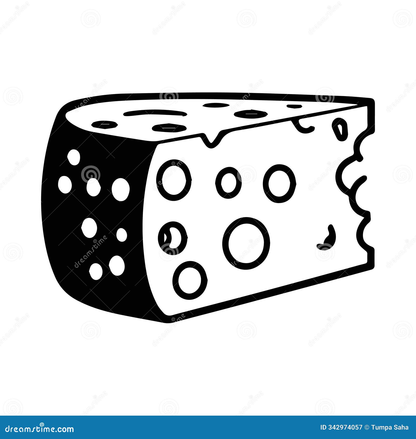 "Line Art Cheese Design - Perfect for EPS and Clipart Use" Stock ...