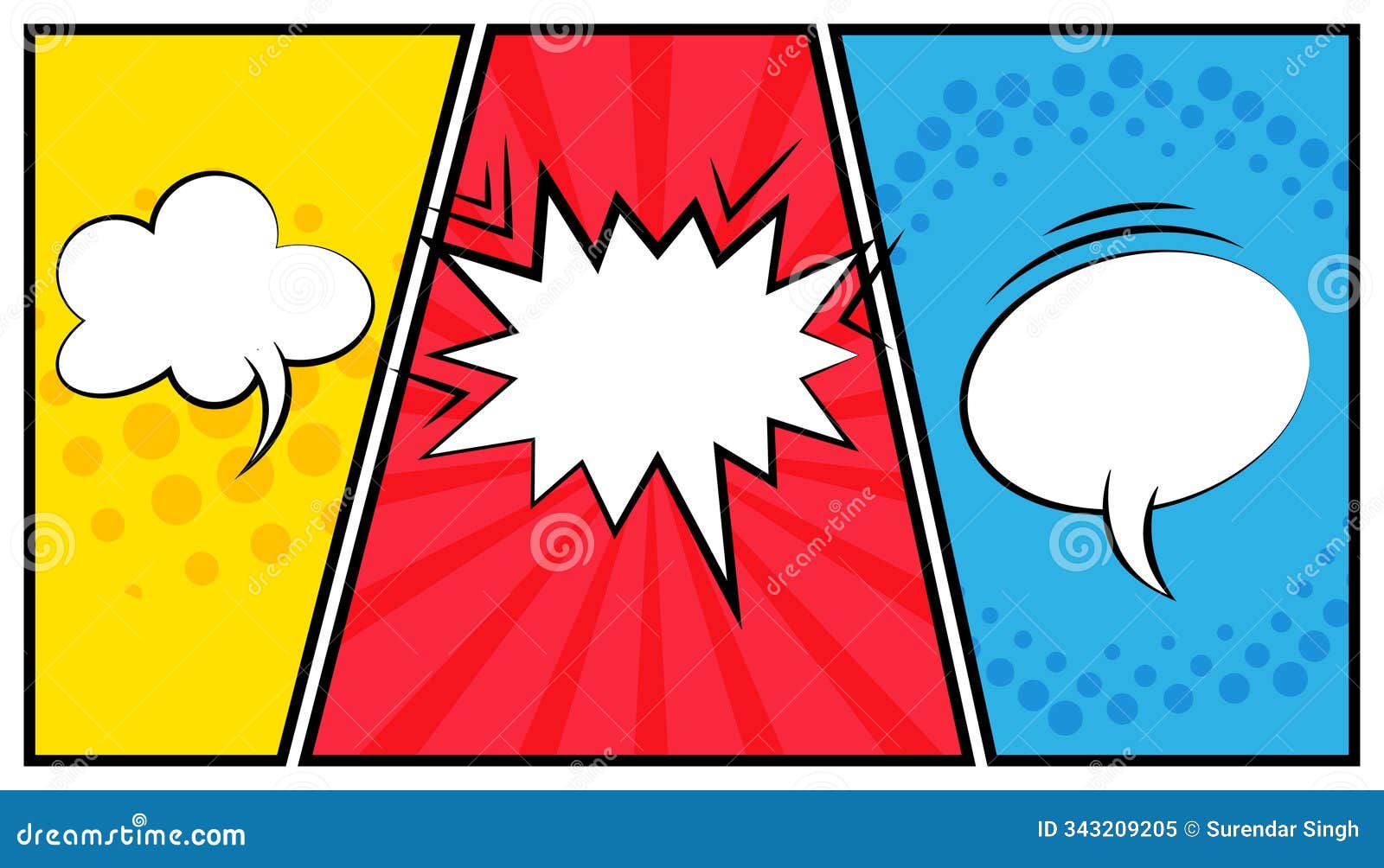 Comic Books Colorful Background with Dialog Box. Pop Art Background ...