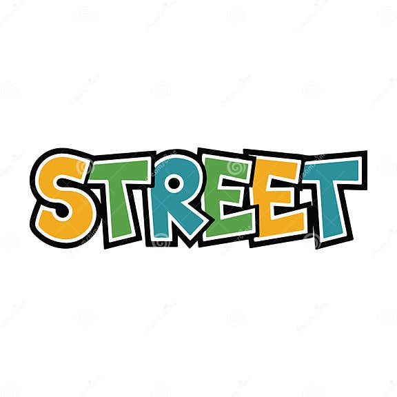 Bold Street Art Text, Colorful Graffiti-Inspired Word Design Stock ...