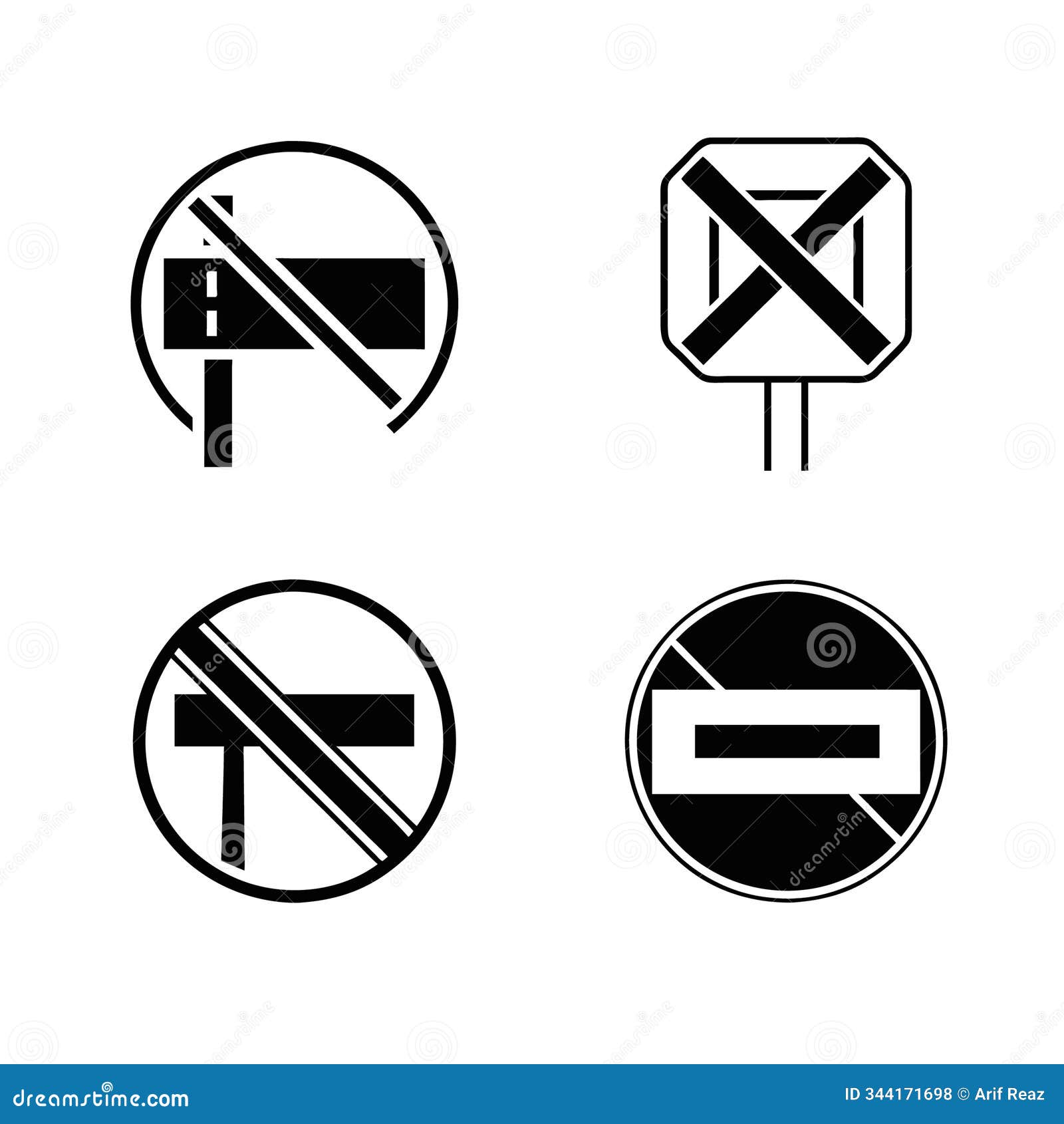 Vector Illustration of Do Not Enter Road Sign Stock Vector ...