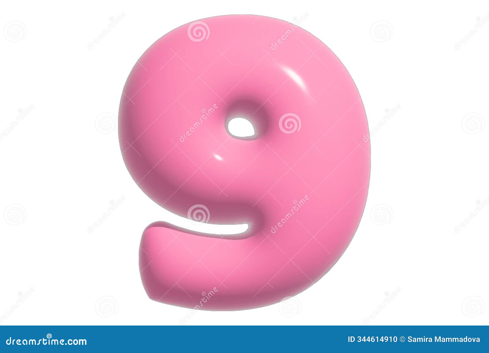 3d glass nine number stock illustration. Illustration of yellow - 344614910