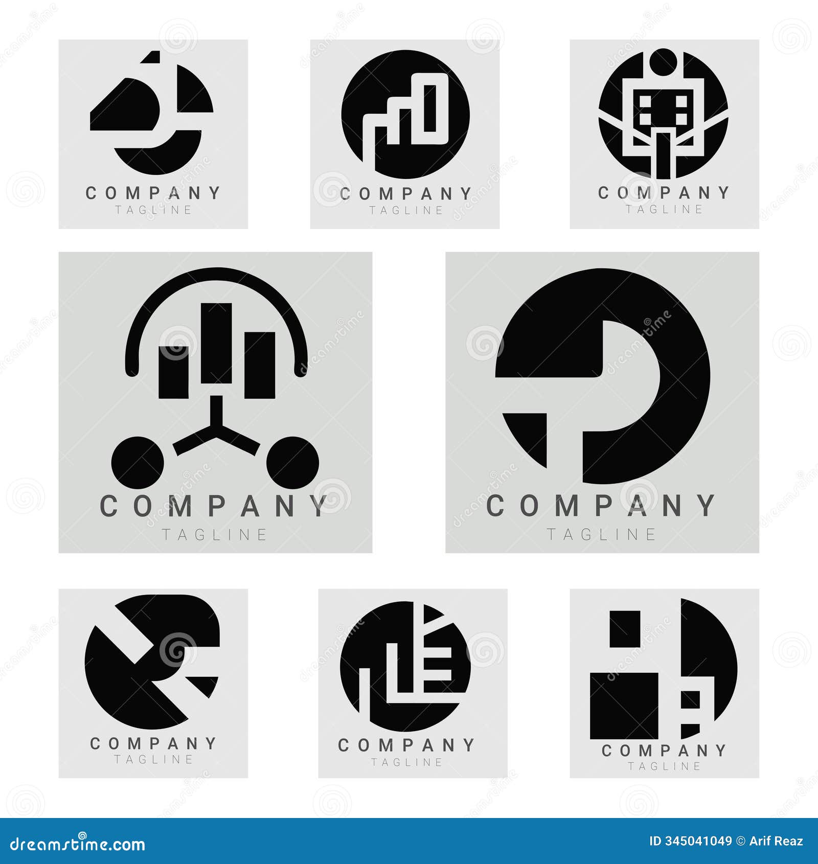 Stylish Monogram Logo Designs for Company Use Stock Vector ...
