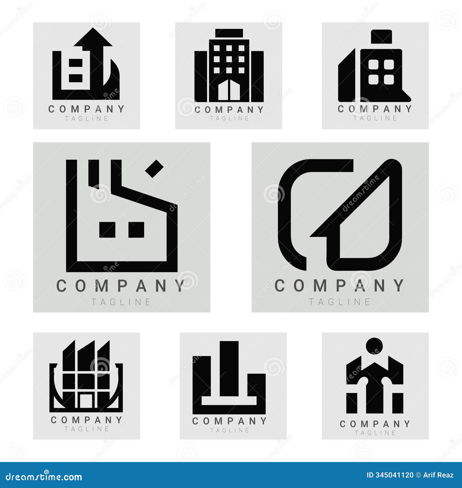 Elegant Monogram Logo Designs for Your Company Stock Illustration ...
