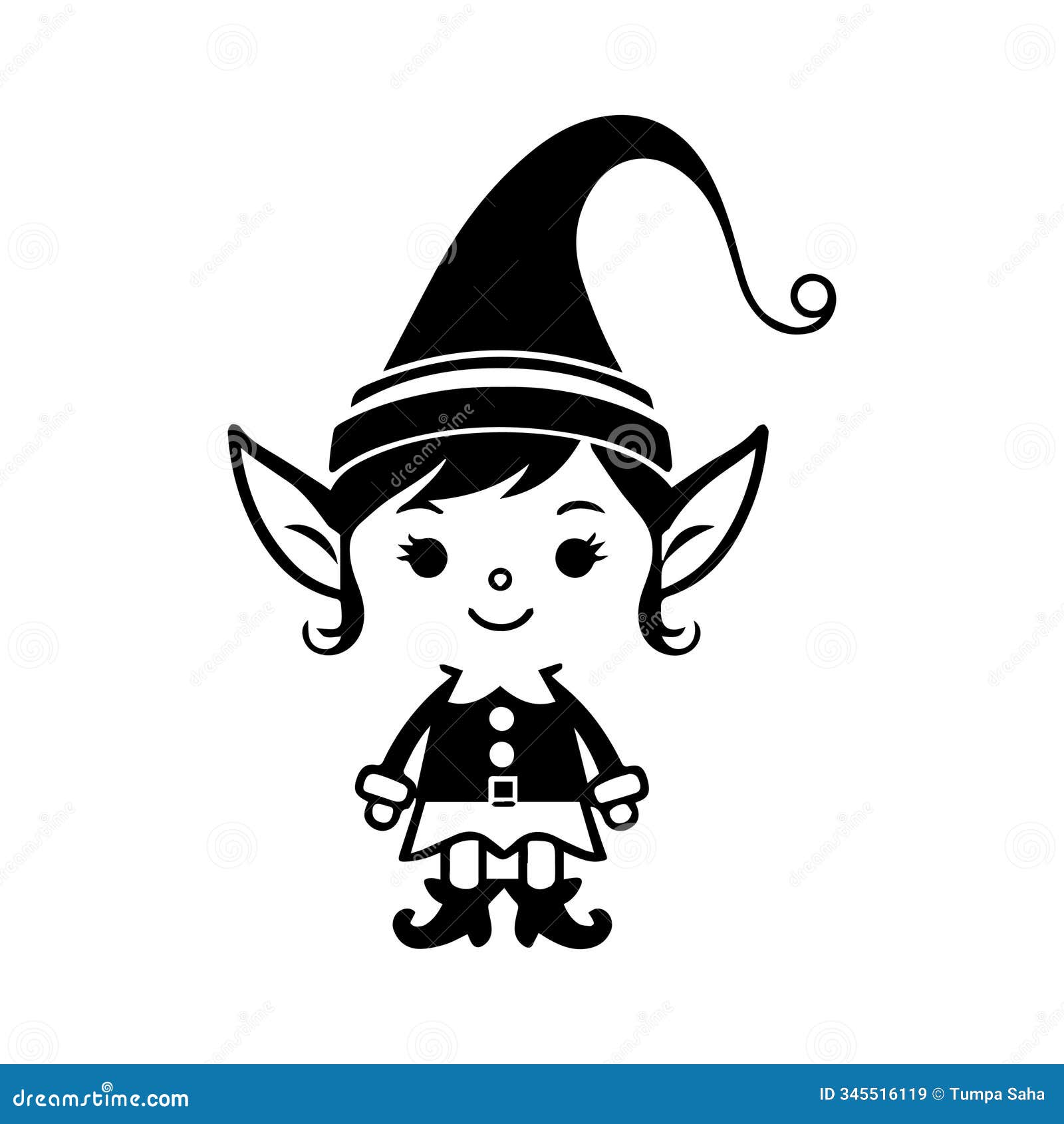 Best Elf Silhouette Illustration for SVG Projects Stock Illustration ...