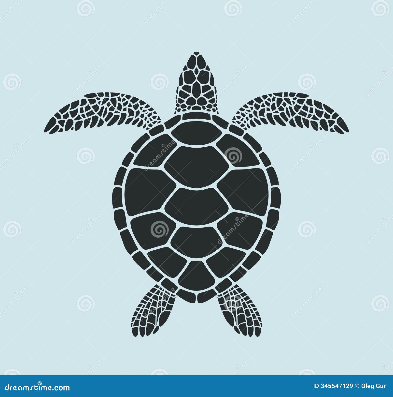 Sea Turtle Logo. Isolated Turtle on Blue Background Stock Vector ...