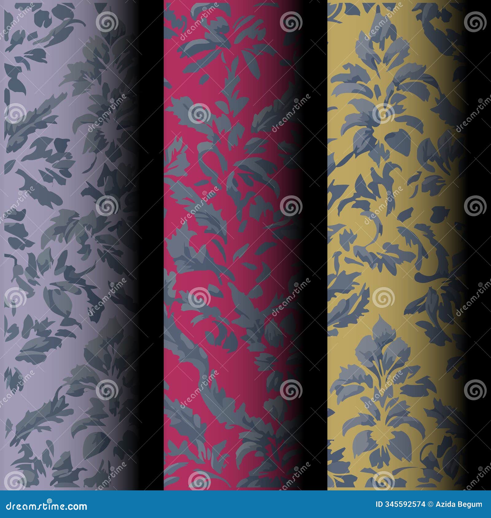 Elegant Damask-Style Floral Pattern with Subtle Hand-Drawn Motifs Stock ...