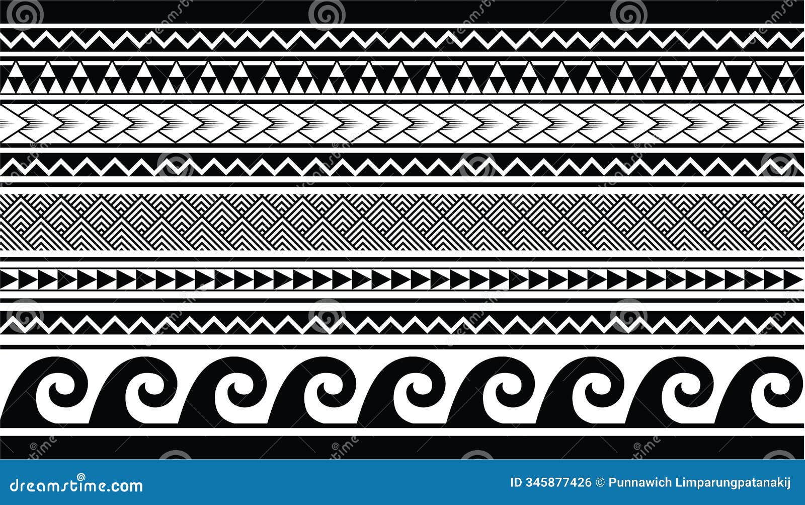 Maori Polynesian Indigenous Pattern Background Wallpaper Banner ...