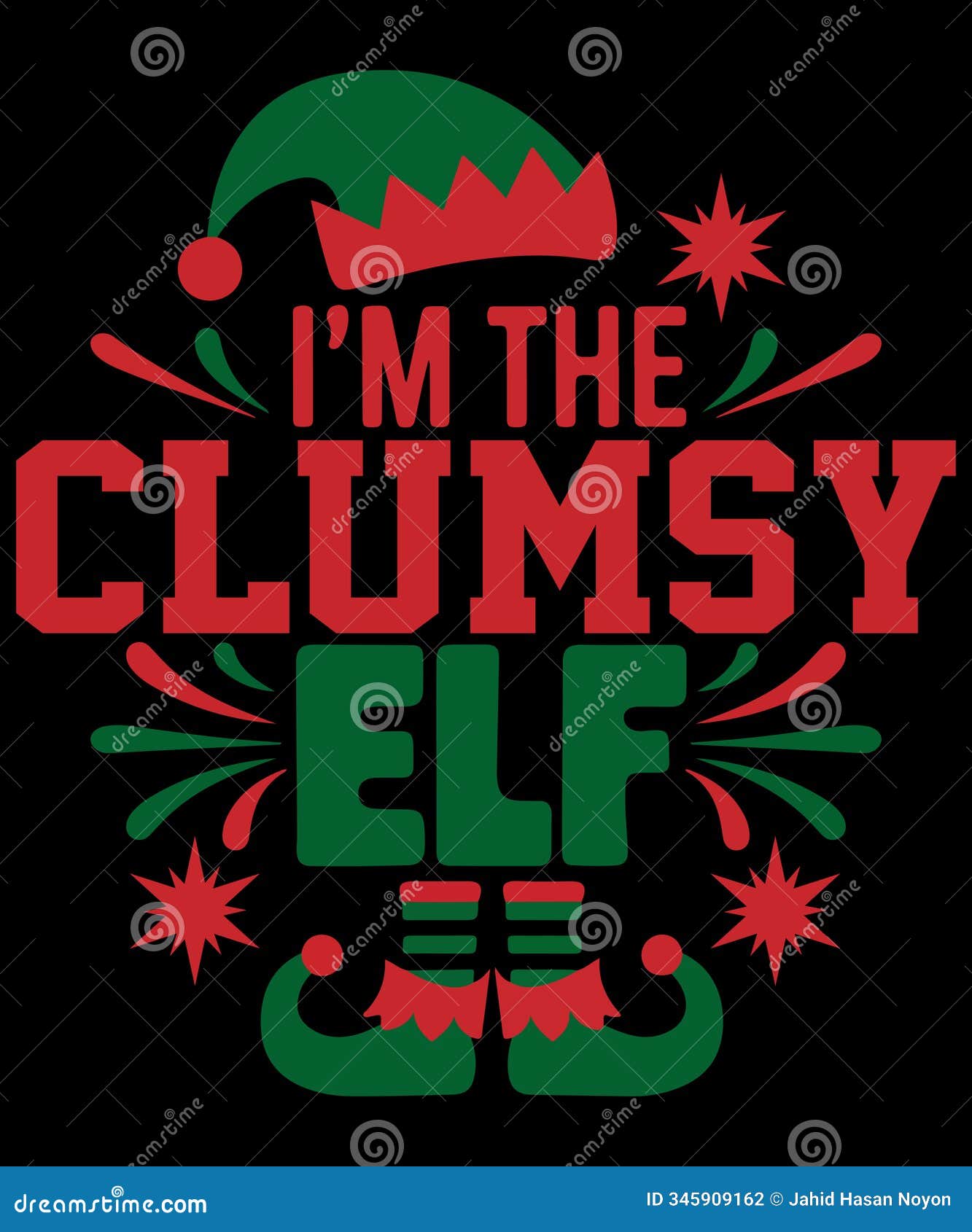 I M the Clumsy Elf Christmas T-Shirt – Funny Holiday Elf Design for ...