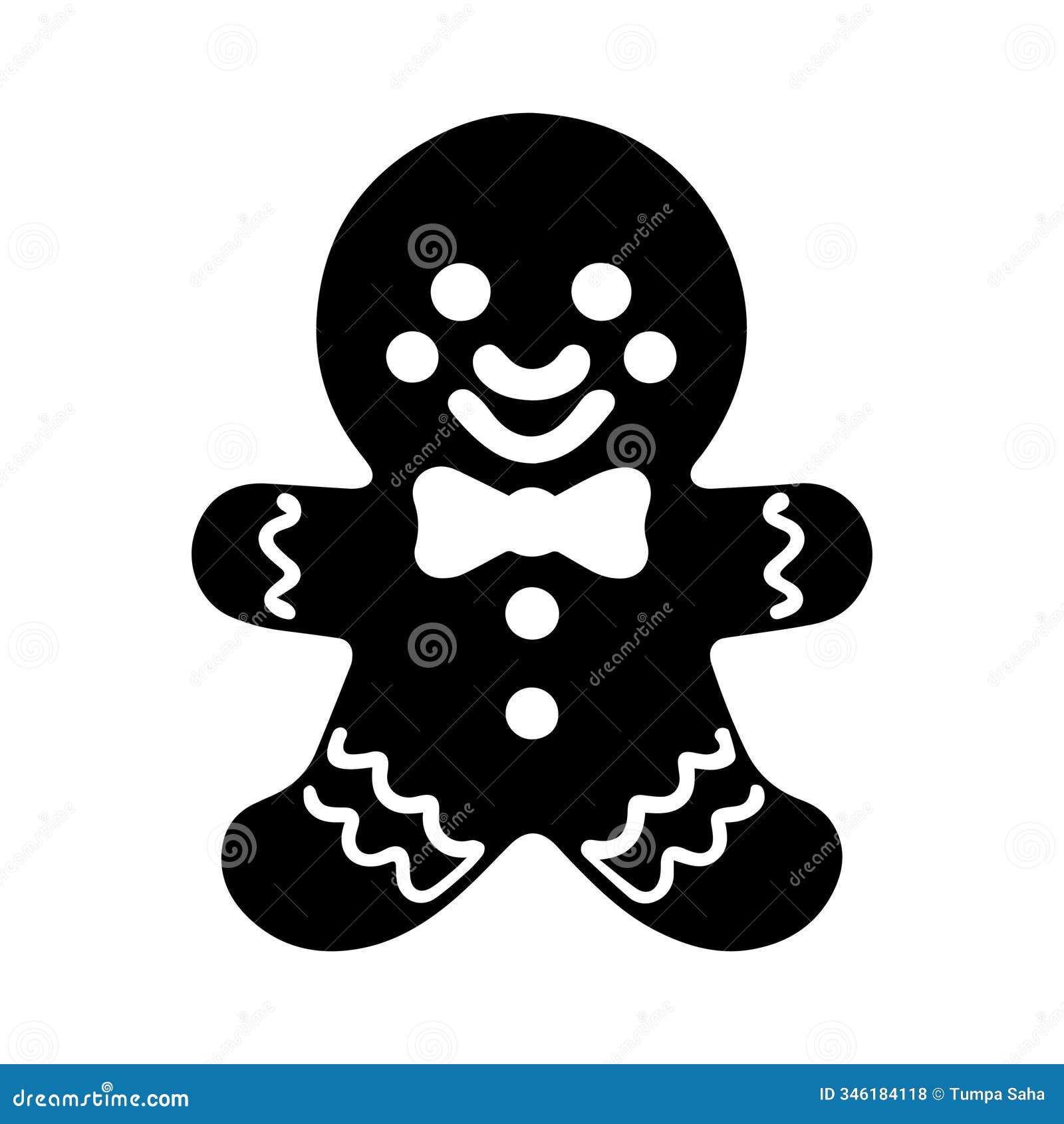 Est Gingerbread Man Silhouette Vector Stock Vector - Illustration of ...