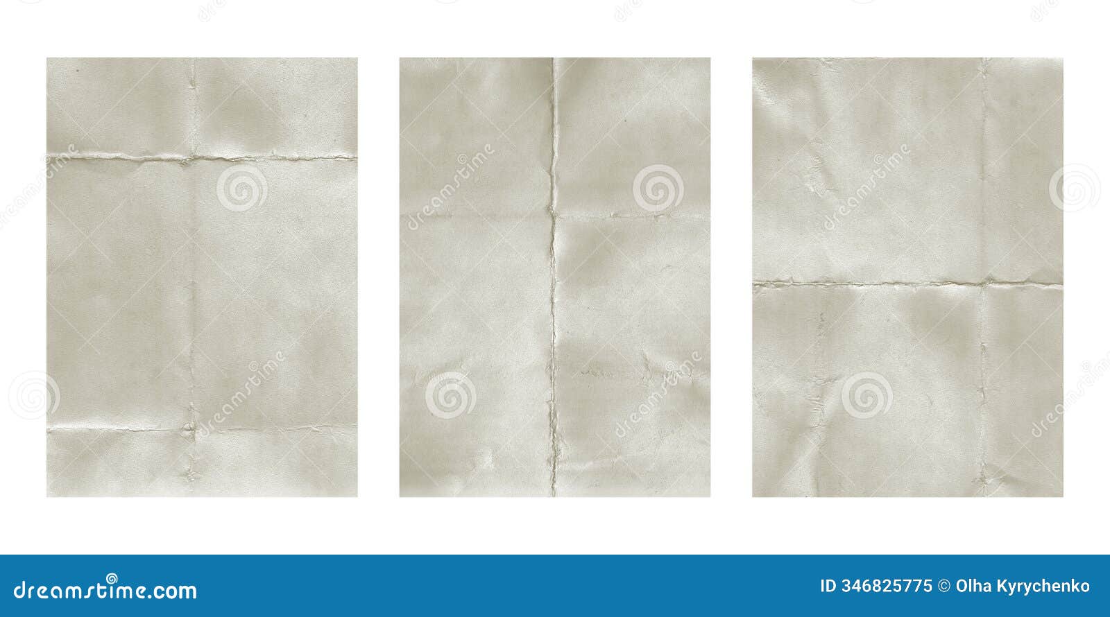 Folded Crumpled Paper Sheets Set. Trendy Background Paper Texture Stock ...