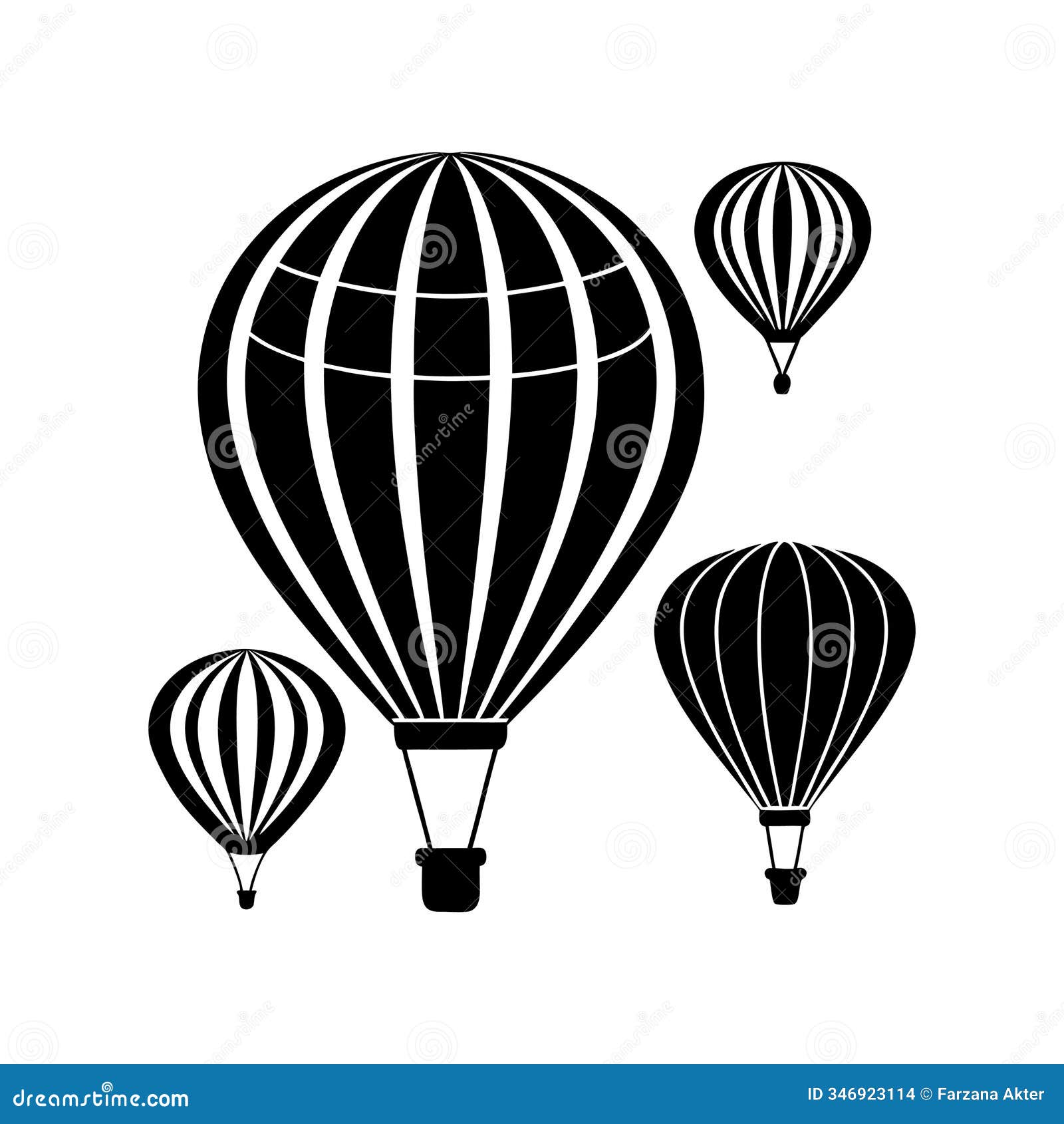Hot Air Balloon Vector Art Icon Stock Illustration - Illustration of ...