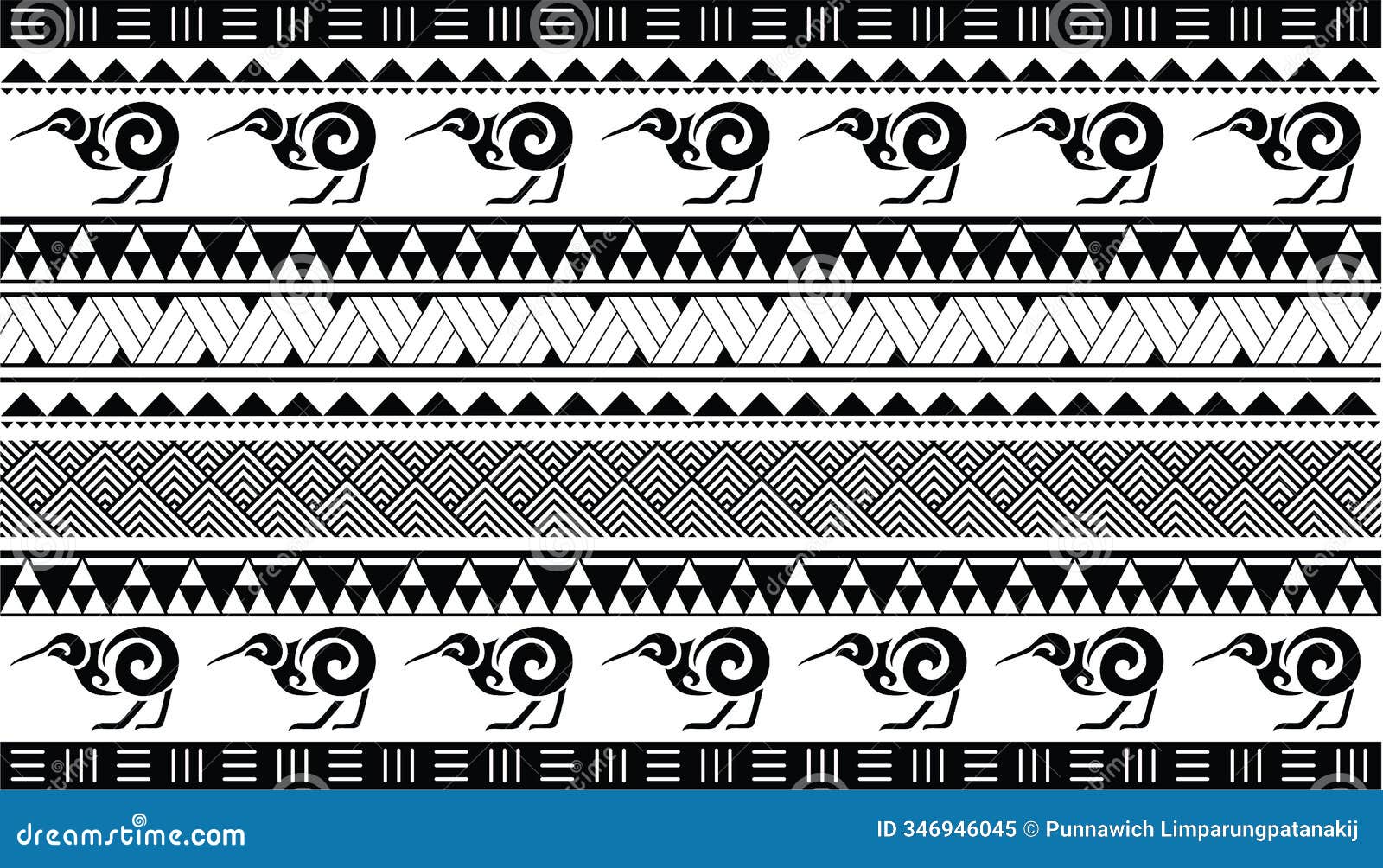 Maori Polynesian Indigenous Pattern Background Wallpaper Banner ...