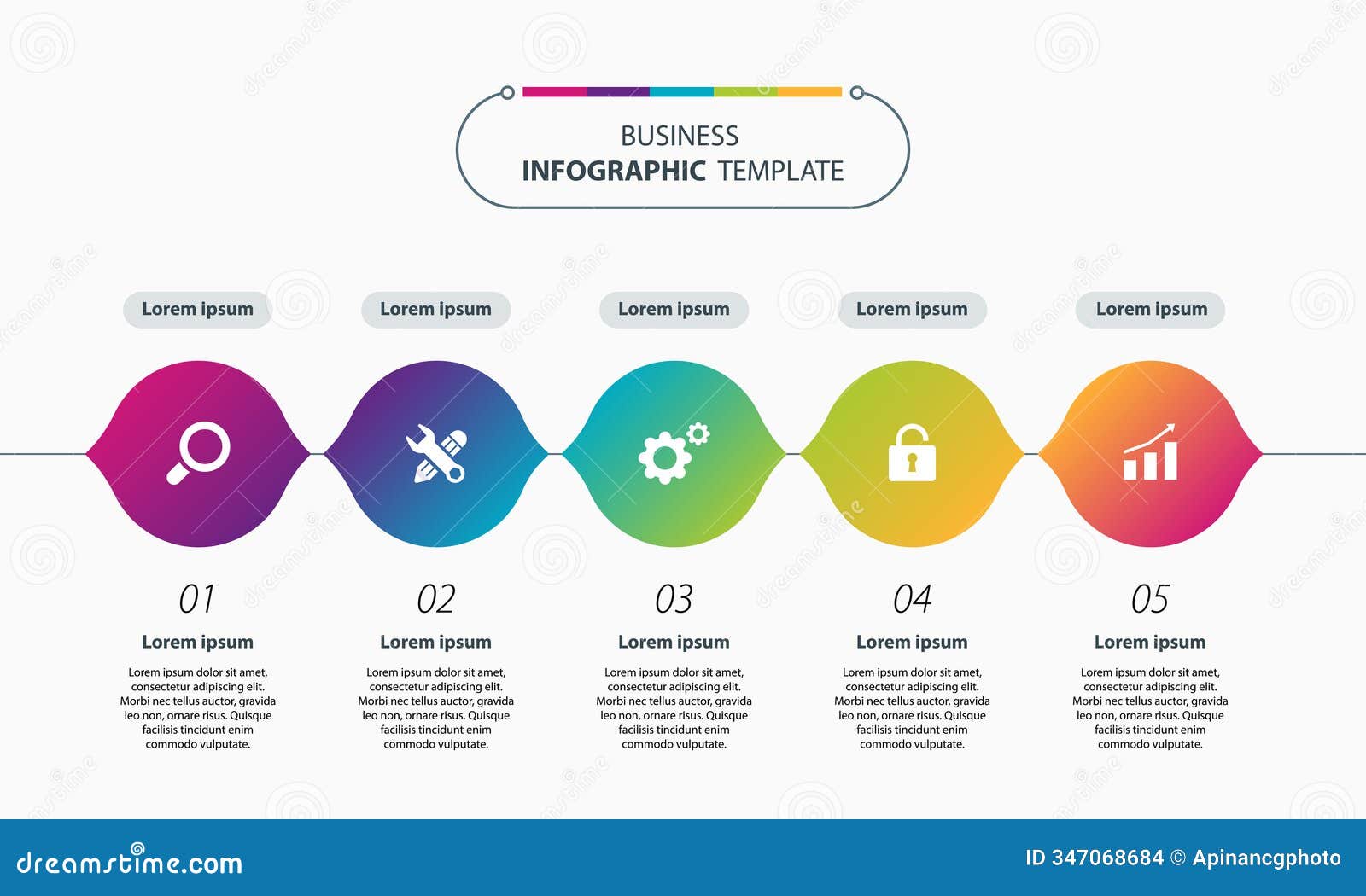 Flat Vector Colorful Infographics Element Design Template. Creative ...
