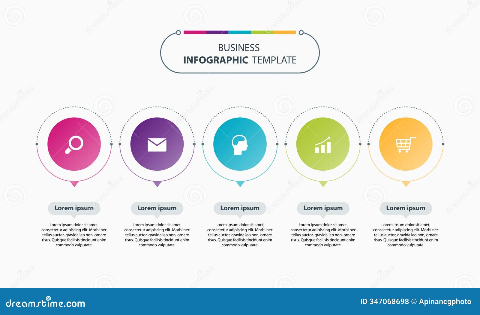 Flat Vector Colorful Infographics Element Design Template. Creative ...