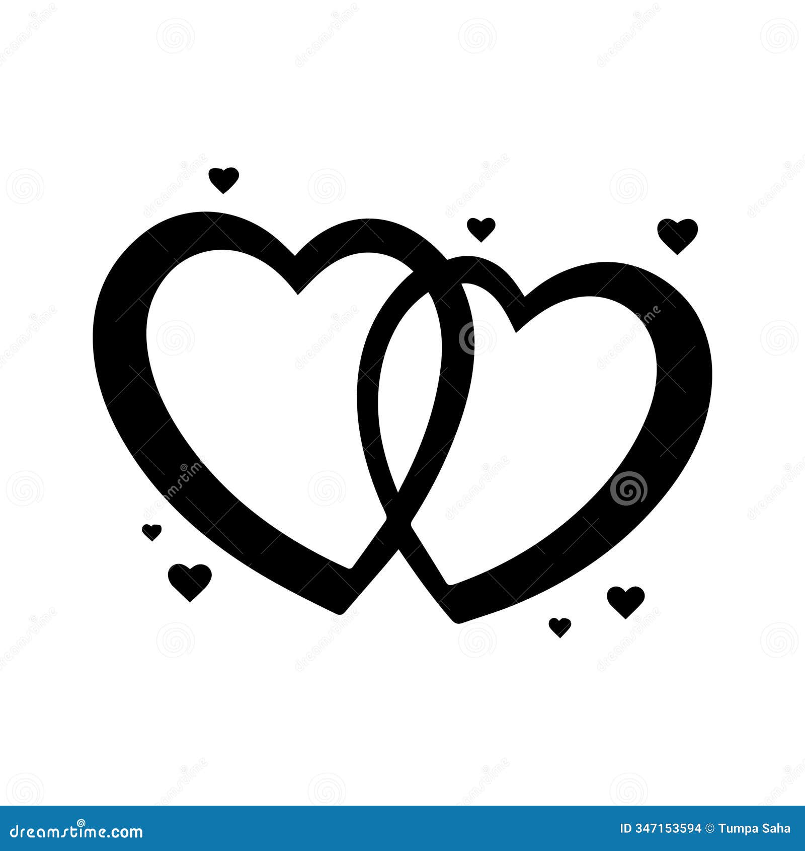 Best Valentines Day Double Hearts EPS Vector for Designers Stock Vector ...