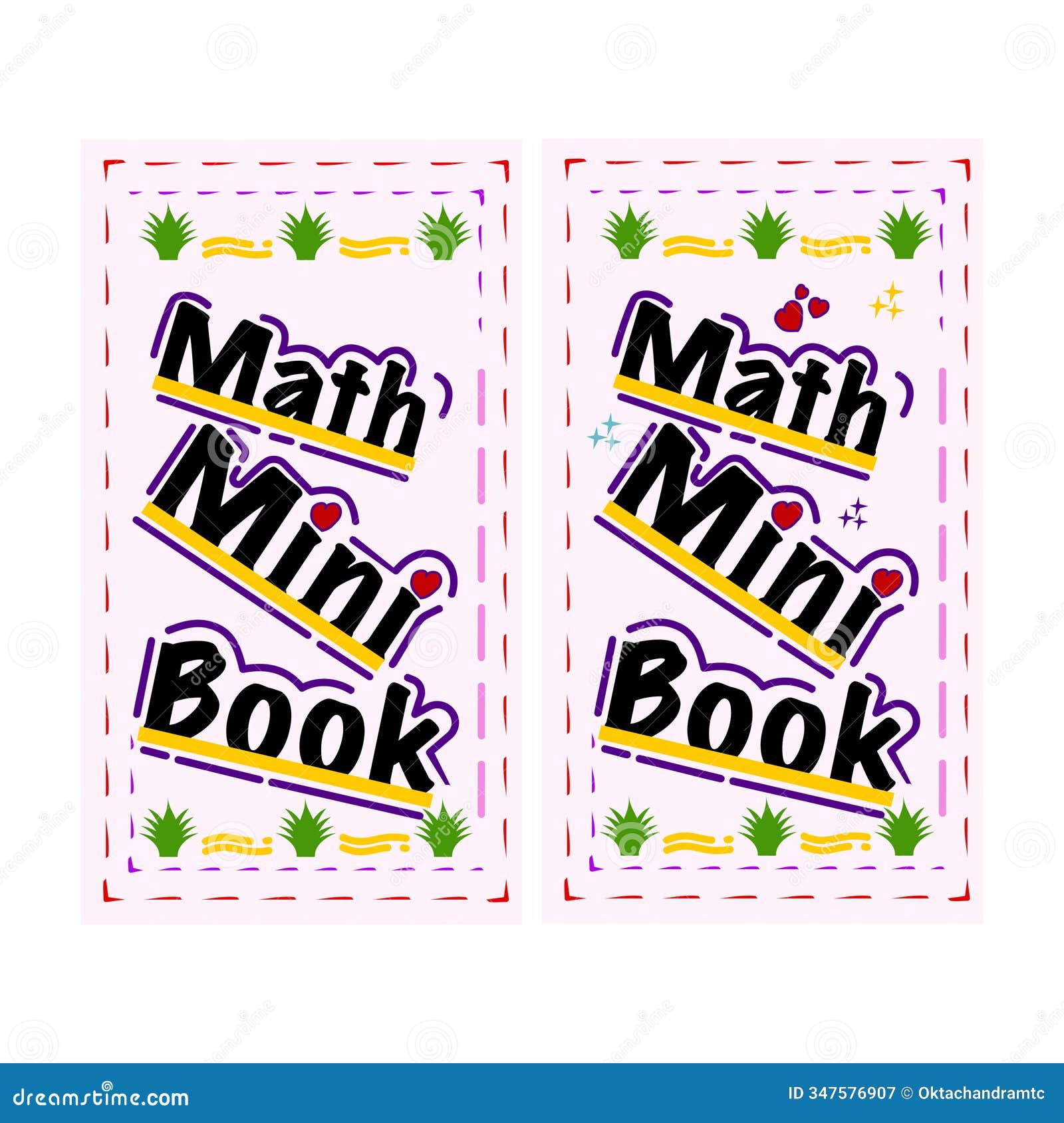 Greeting Card. Math Mini Book Cover Illustration Element Design. Eps 10 ...
