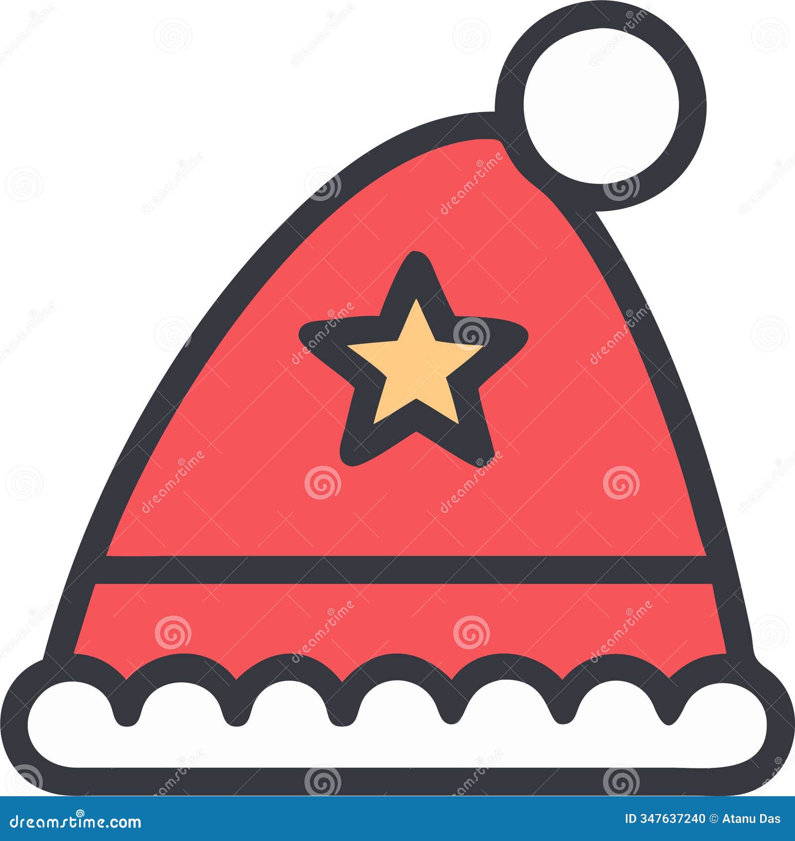 Christmas Santa Cap Vector Design. Stock Illustration - Illustration of ...