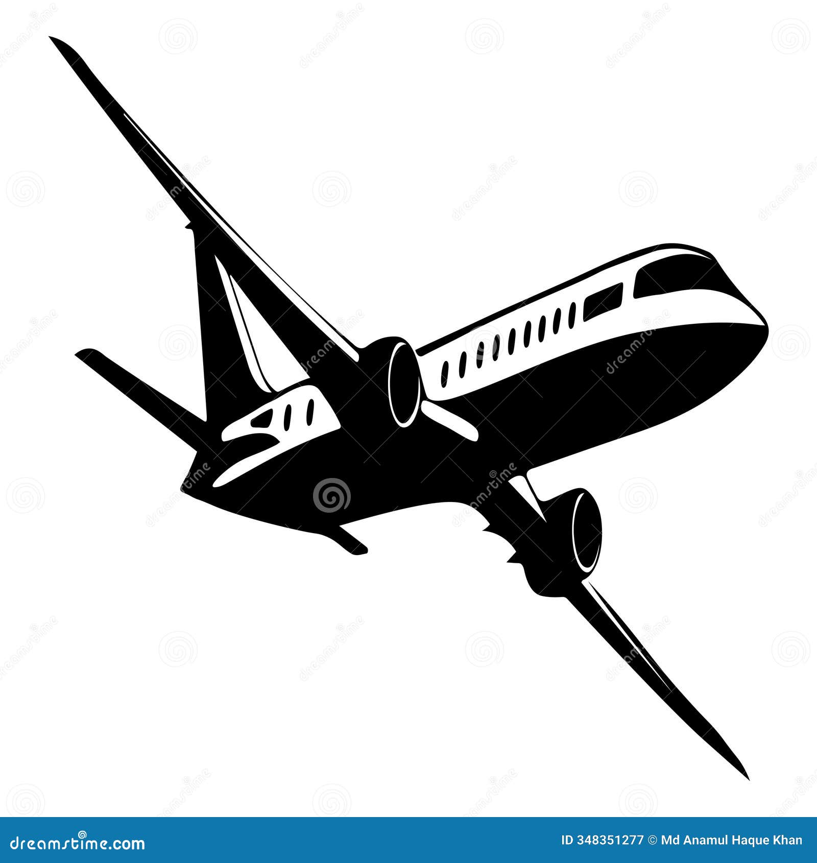 A Modern Airplane With Large Engines And A Prominent Nose Is Shown In A ...