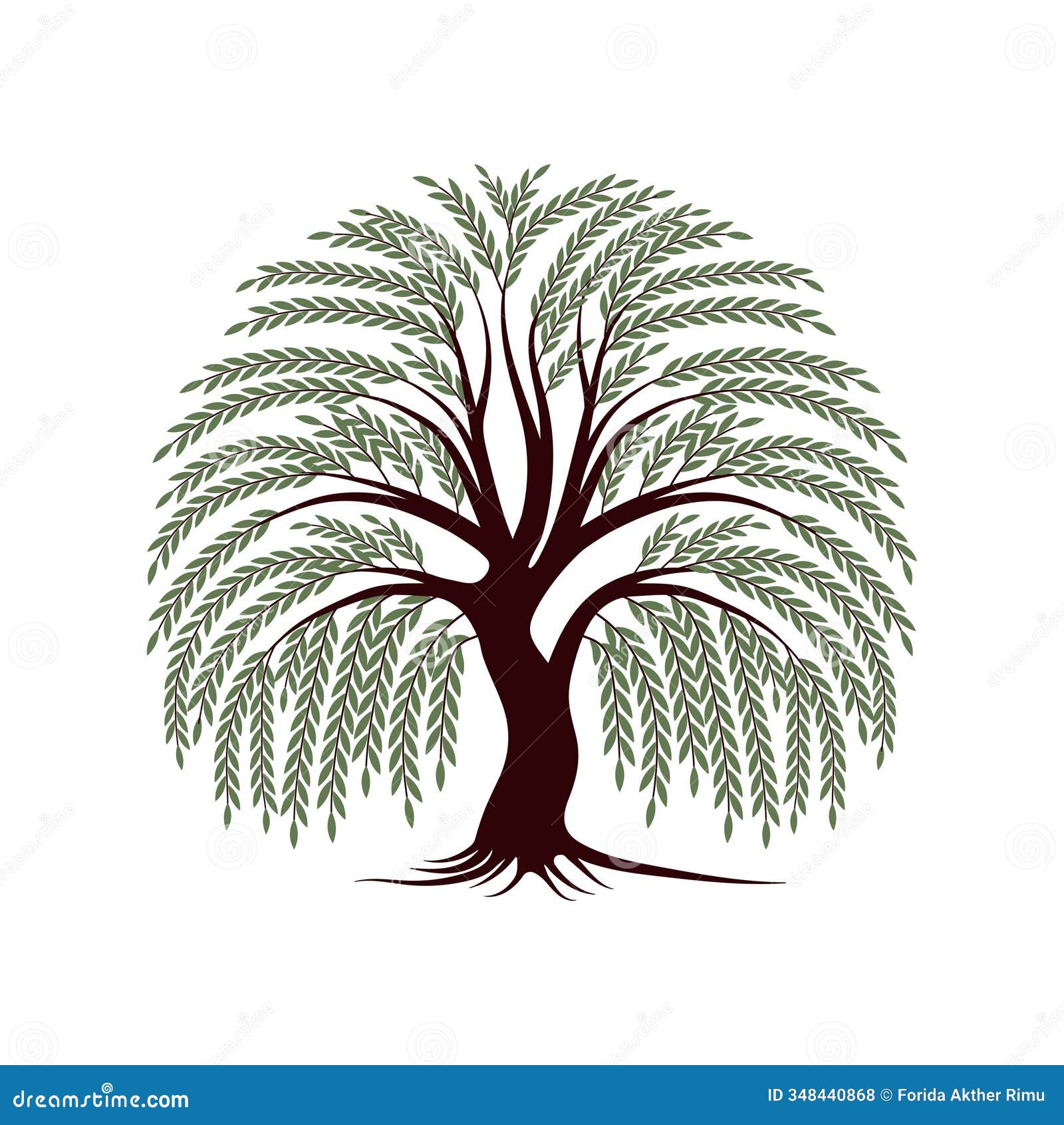 Graceful Willow Tree Vector, Weeping Willow Tree Vector Stock Vector ...