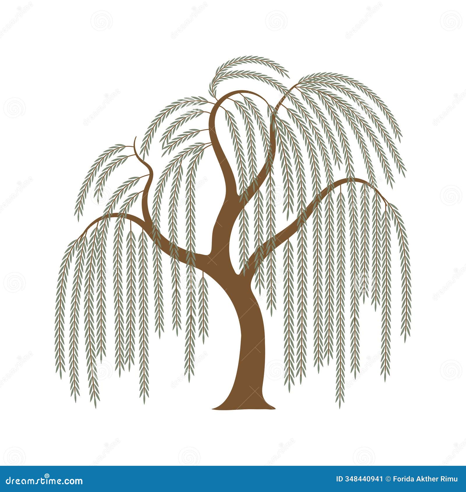 Graceful Willow Tree Vector, Weeping Willow Tree Vector Stock Vector ...