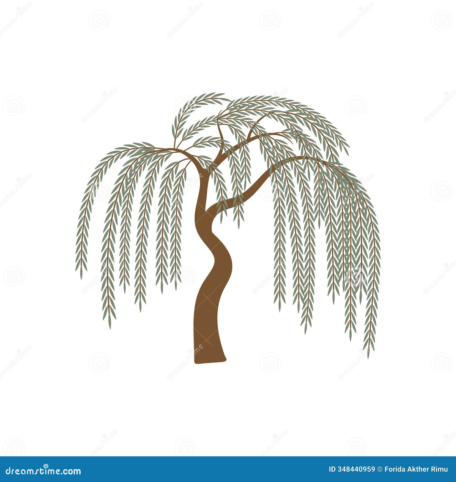 Graceful Willow Tree Vector, Weeping Willow Tree Vector Stock Vector ...