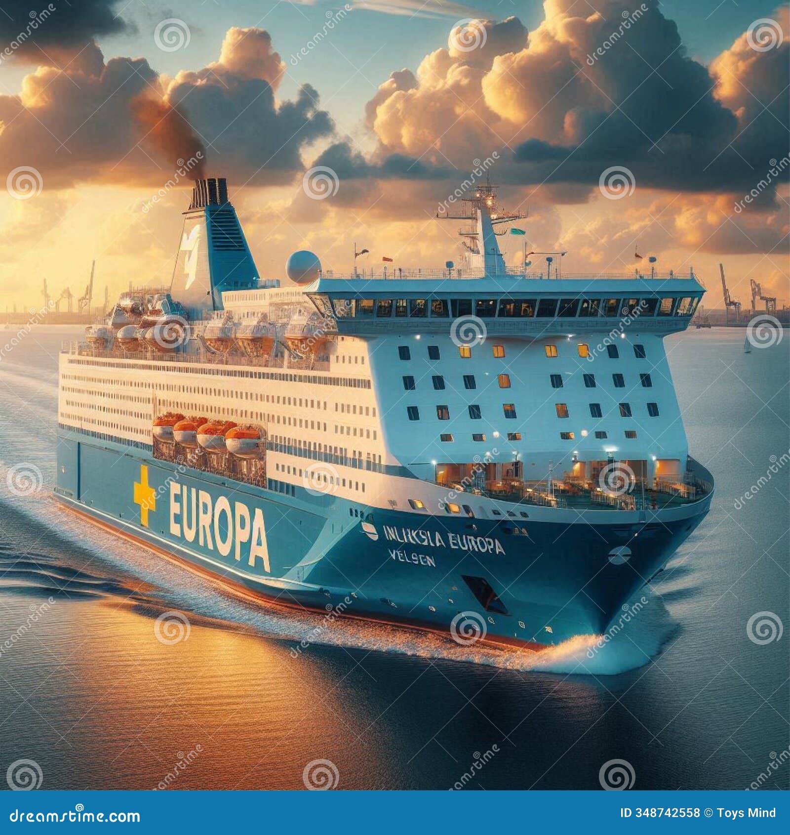 Majestic European Ship Sailing Across the Vast Ocean. a Grand Voyage ...