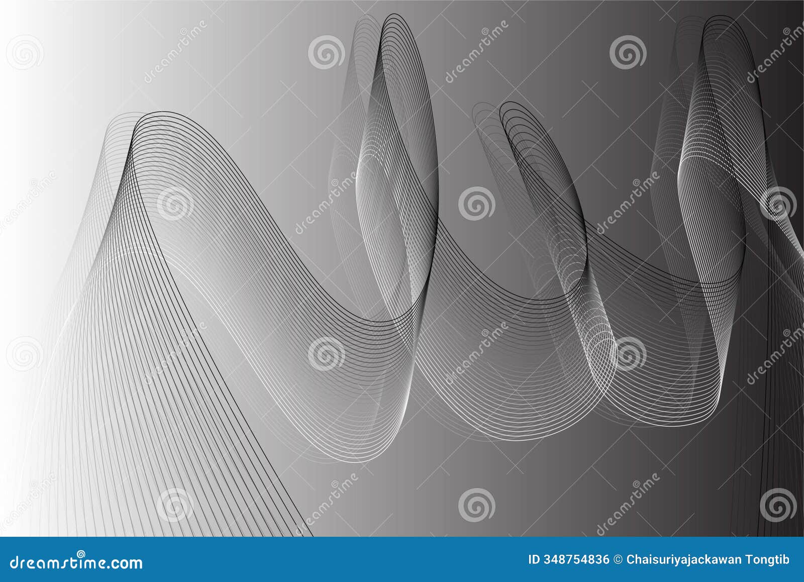 Abstrack Wave Line Art Background With Geometric Shapes, Waves And ...