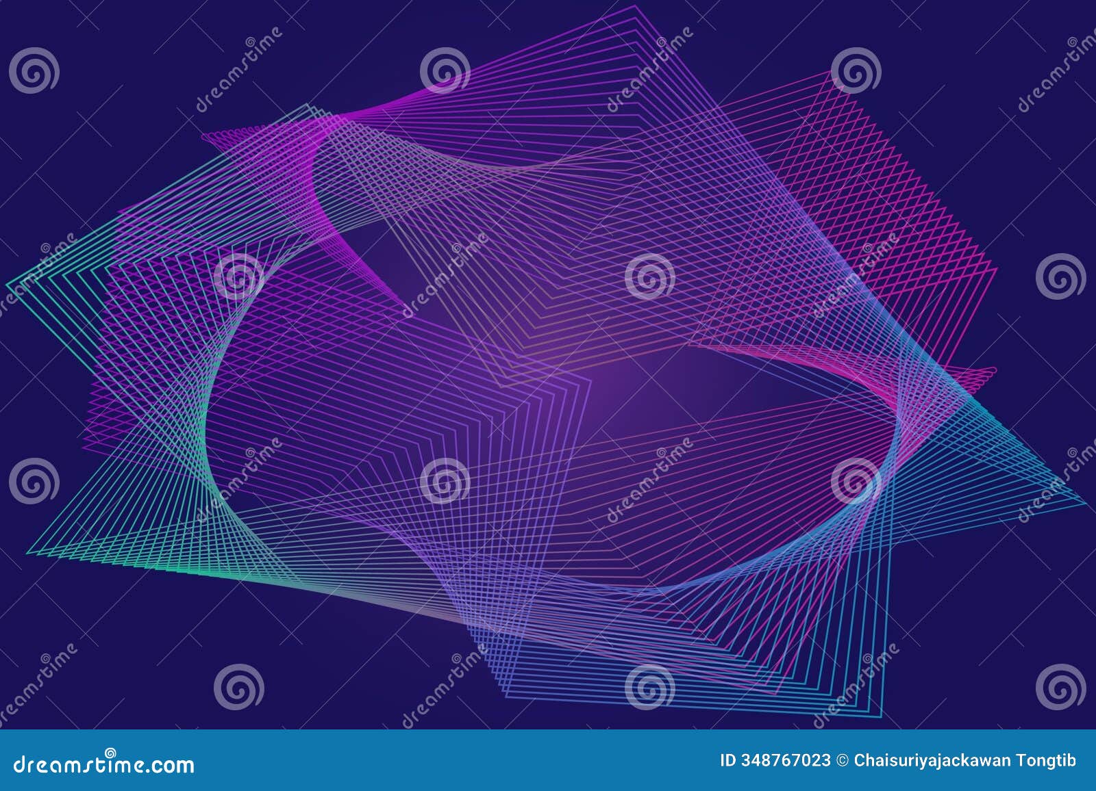 Abstrack Wave Line Art Background with Geometric Shapes, Waves and ...