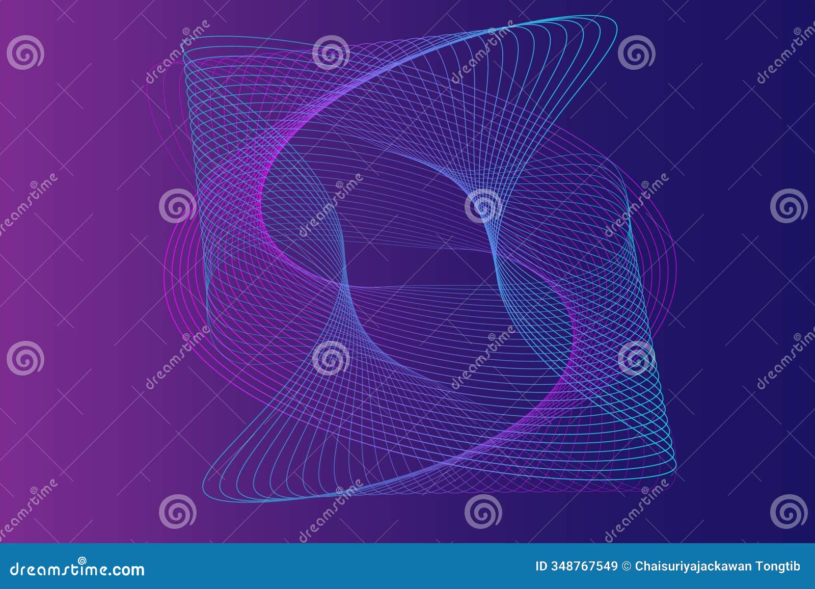 Abstrack Wave Line Art Background With Geometric Shapes, Waves And ...