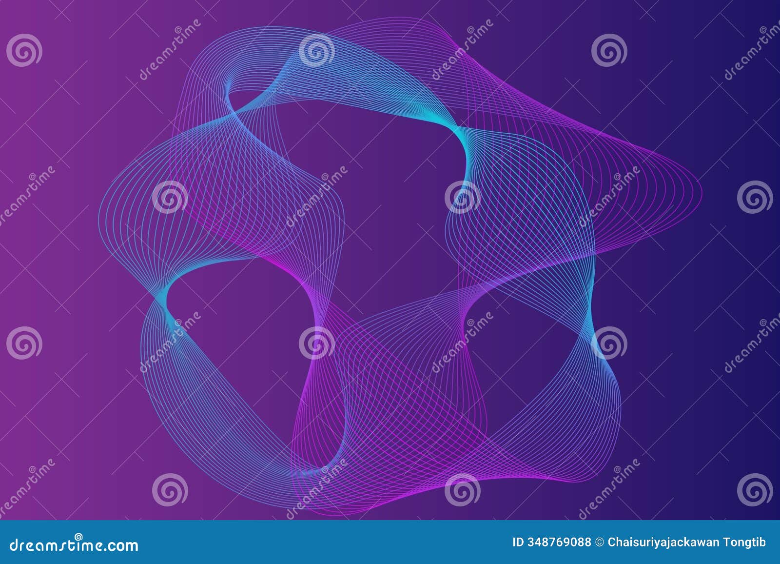 Abstrack Wave Line Art Background With Geometric Shapes, Waves And ...