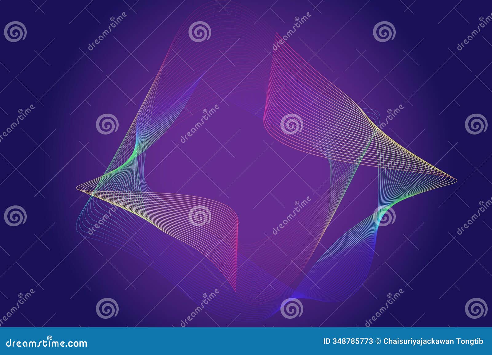 Abstrack Wave Line Art Background with Geometric Shapes, Waves and ...
