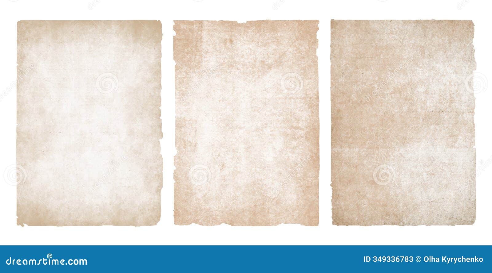 Old Vintage Dirty Paper Texture with Torn Edges. Antique Worn Faded ...