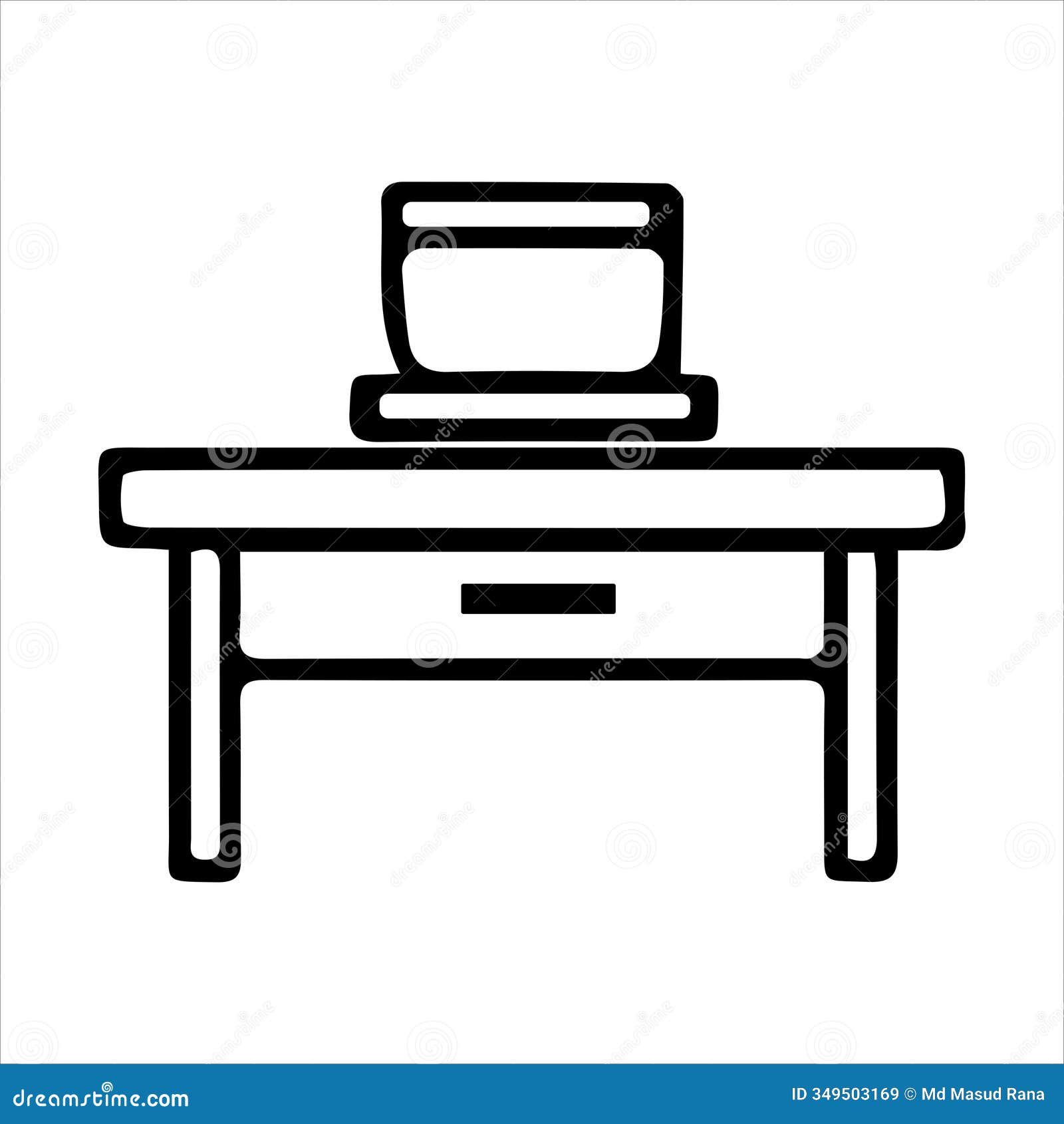 Office Desk Icon Vector Sign Illustration Silhouette File Stock Vector ...