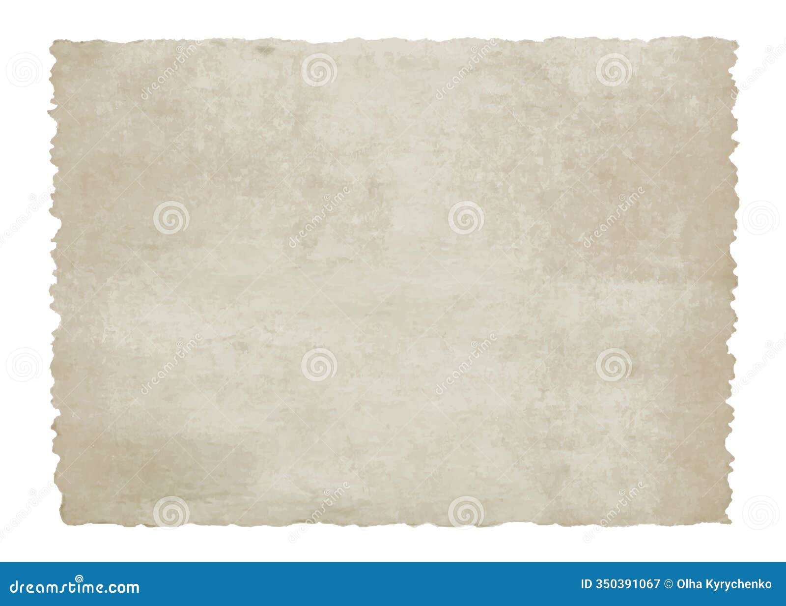 Old Vintage Piece of Paper with Torn Ripped Jagged Edges. Antique ...