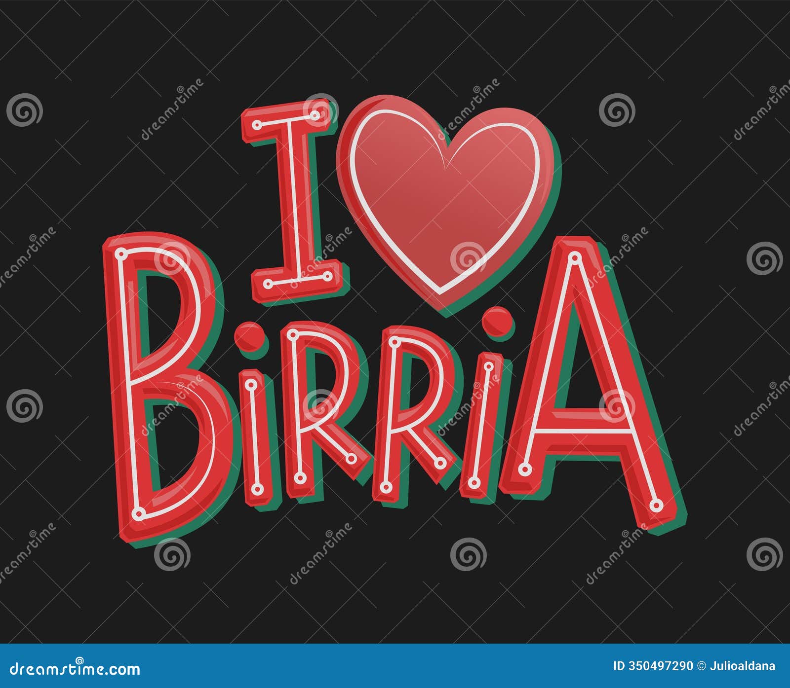 I Love Birria Mexican Traditional Food, Mexico Barbecue Meat Style Sign ...