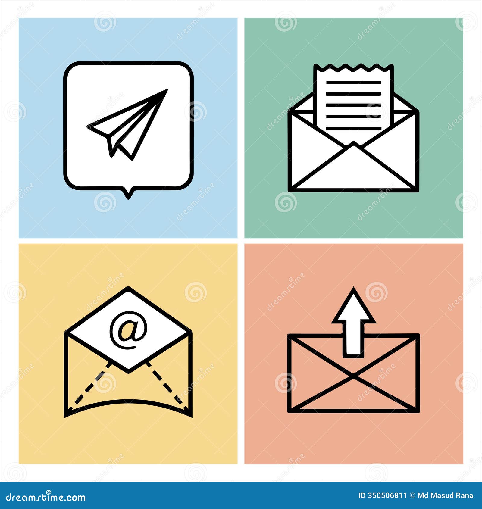 Envelope Mail Icon Set Web Buttons Vector File Stock Vector ...