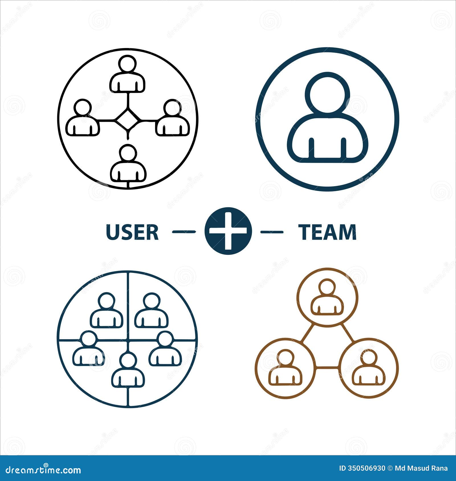 Web User Team Icons Set Vector File Stock Vector - Illustration of ...