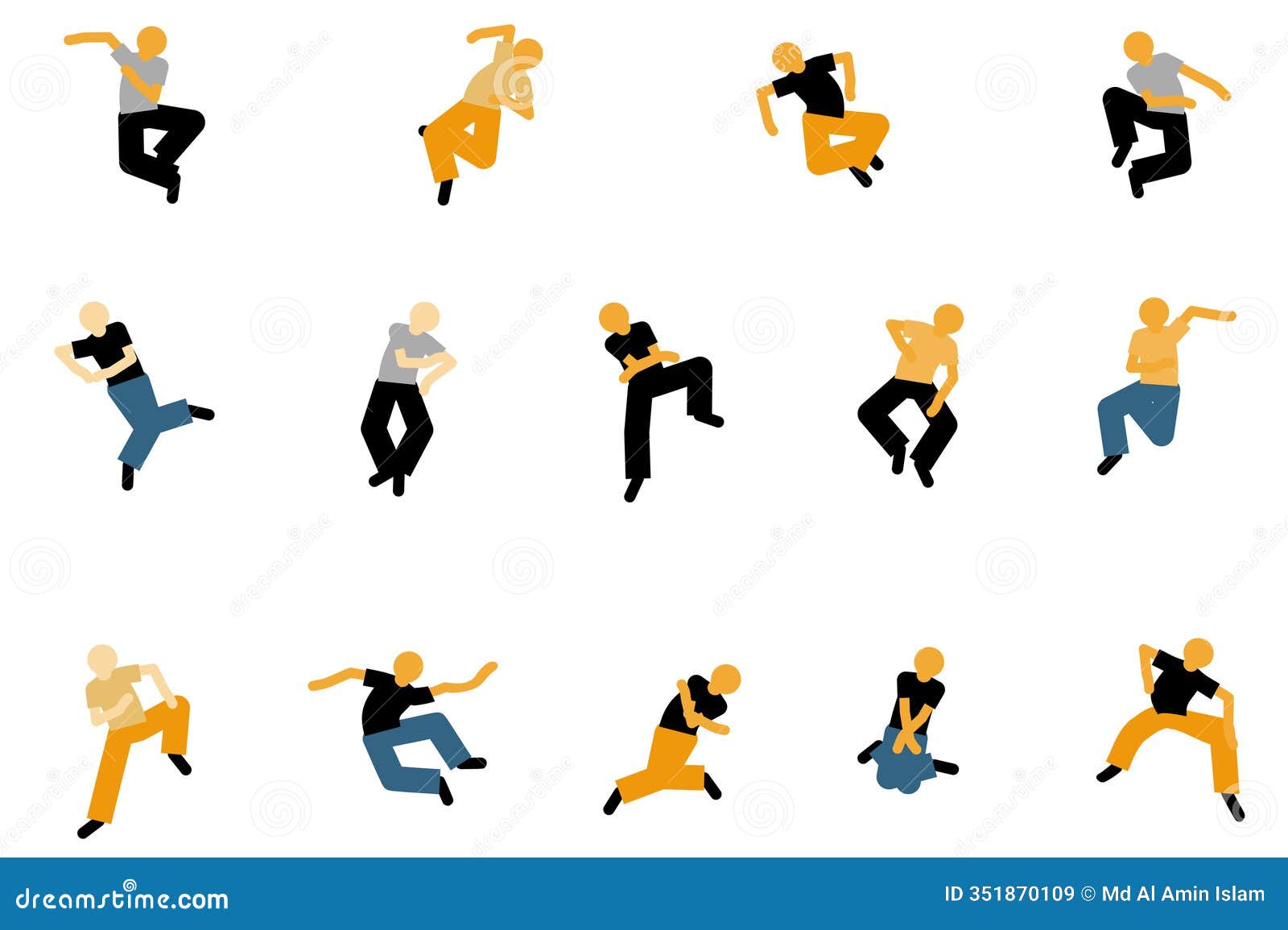 Graceful Movement Dancing Vector Illustration Clip Art,Modern Dance ...