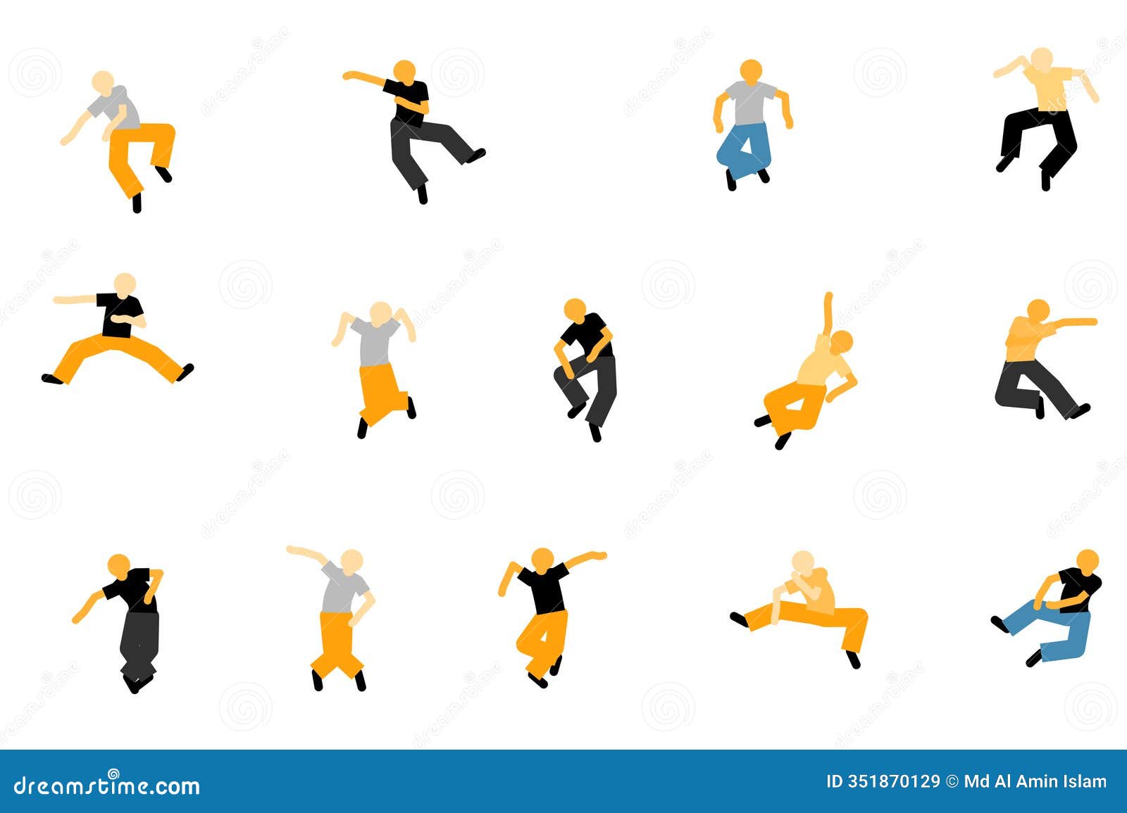 Graceful Movement Dancing Vector Illustration Clip Art,Modern Dance ...